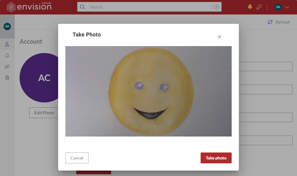 Managing Your Personal Information | Canvas Envision Knowledge Base